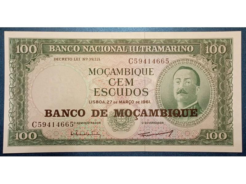 Mozambik - 100 escudos - 1961 - UNC