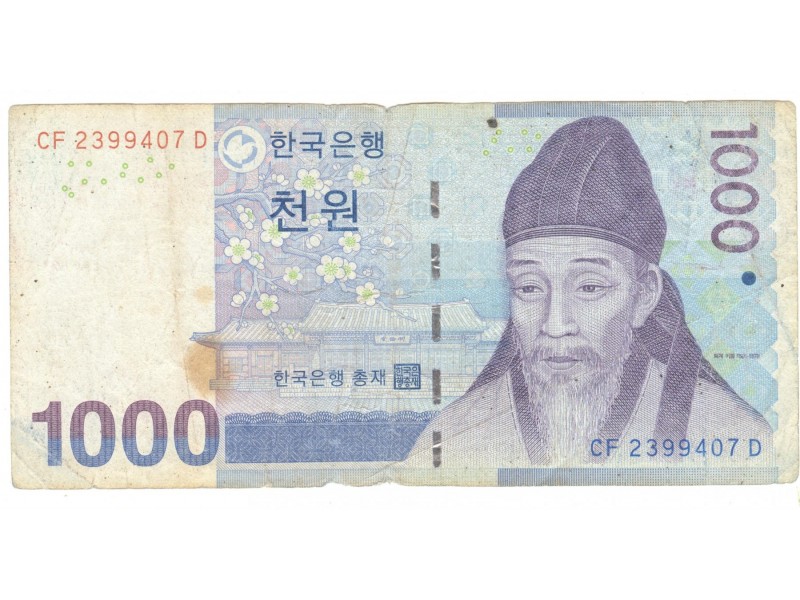 Juzna Koreja 1000 won 2007