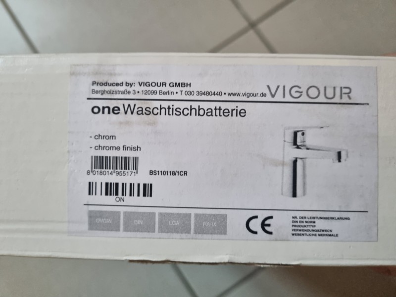 Vigour ONE baterija za lavabo