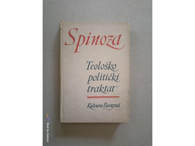 Spinoza - Teološko-politički traktat, Retko !!!