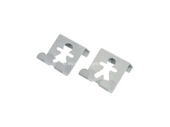 Set kukica 2/1 Čovečuljak 4,8x5x5cm metal siva Tendance 9688100