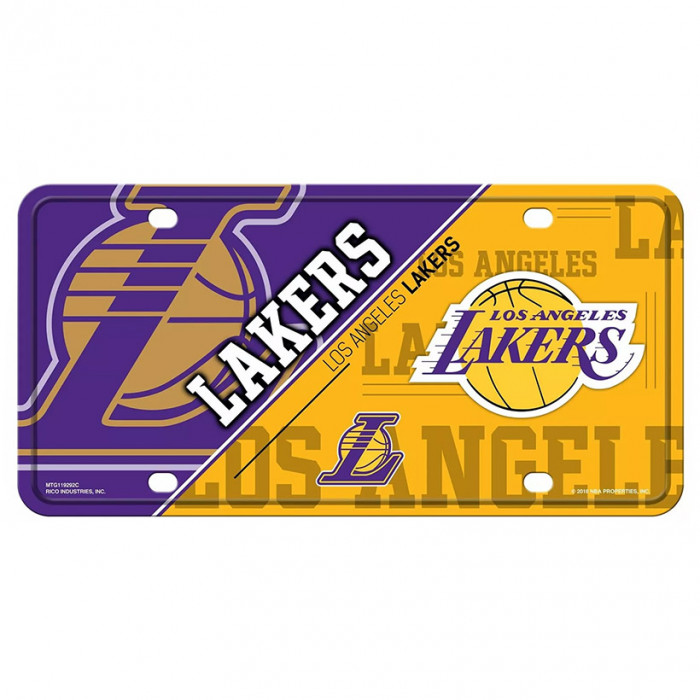 Los Angeles Lakers Split Sesign License Plate Metal tablica