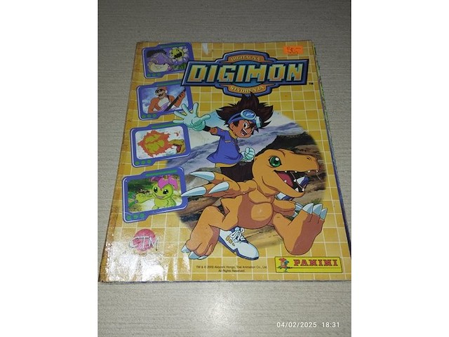 Album za slicice Digimon Panini popunjen