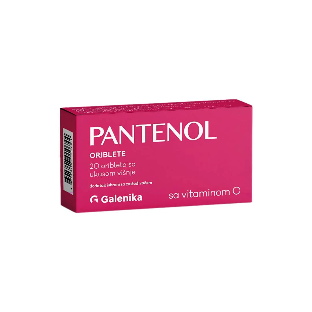 Pantenol sa Vitaminom C 20 oribleta sa ukusom višnje