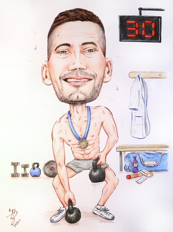 SRDJANOV TRENING - PORTRET KARIKATURA