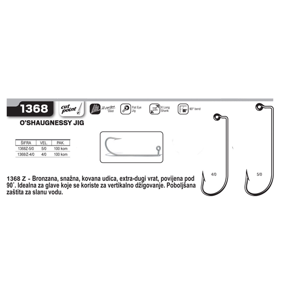 CANNELLE UDICE - 1368(9131BZ EAGLE CLAW) 5/0