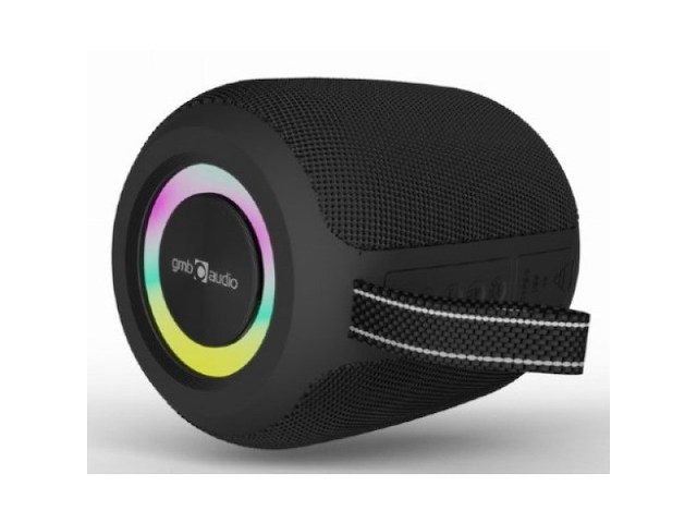 SPK-BT-LED-05-BK Gembird Portable Bluetooth RGB LED TWS speaker, 8W, BT, FM, USB, Handsfree, Black