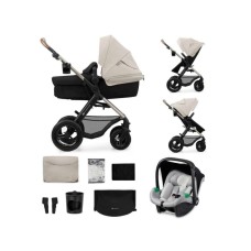 KINDERKRAFT Kolica za bebe, set 3 U1 MOOV 2 siva