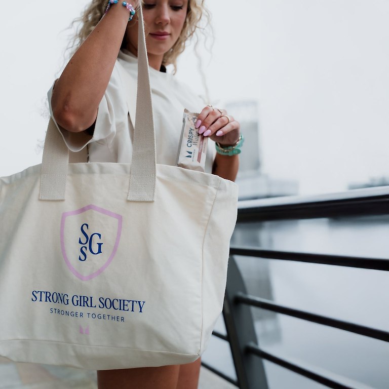 MP Strong Girl Society Tote Bag - ceger - boja pamuka