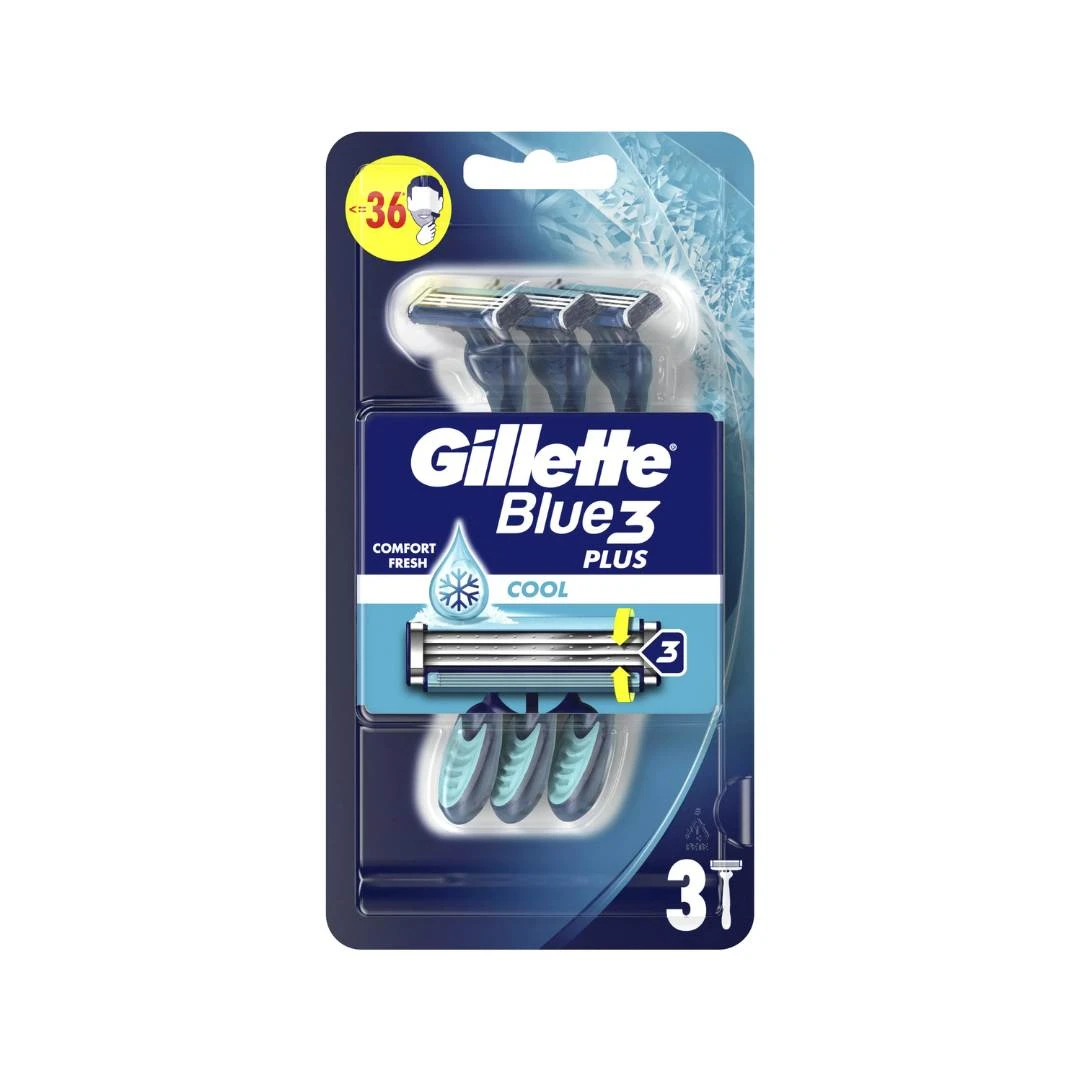 Gillette® Brijač BLUE3 PLUS Cool 3 Brijača sa Hladećim Efektom Eukaliptusa