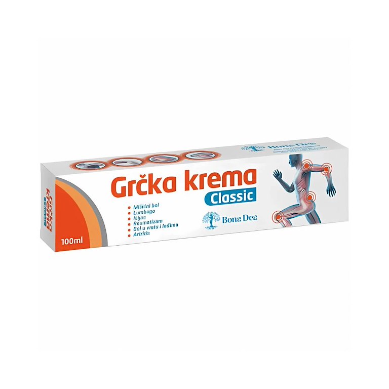 Grčka Krema Classic 100 mL; Mišićni Bol; Lumbago; Išijas; Reumatizam; Artritis