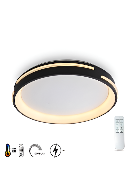 Led plafonjera 48w dimabilna crna 1395