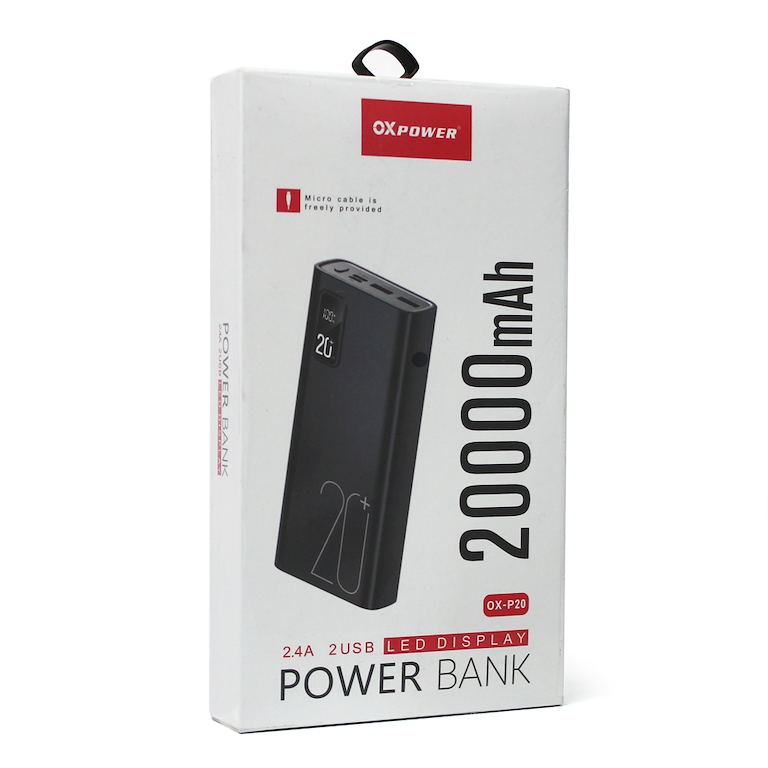 Univerzalna Back Up Baterija prenosiva baterija Oxpower P20 20000 mAh bela