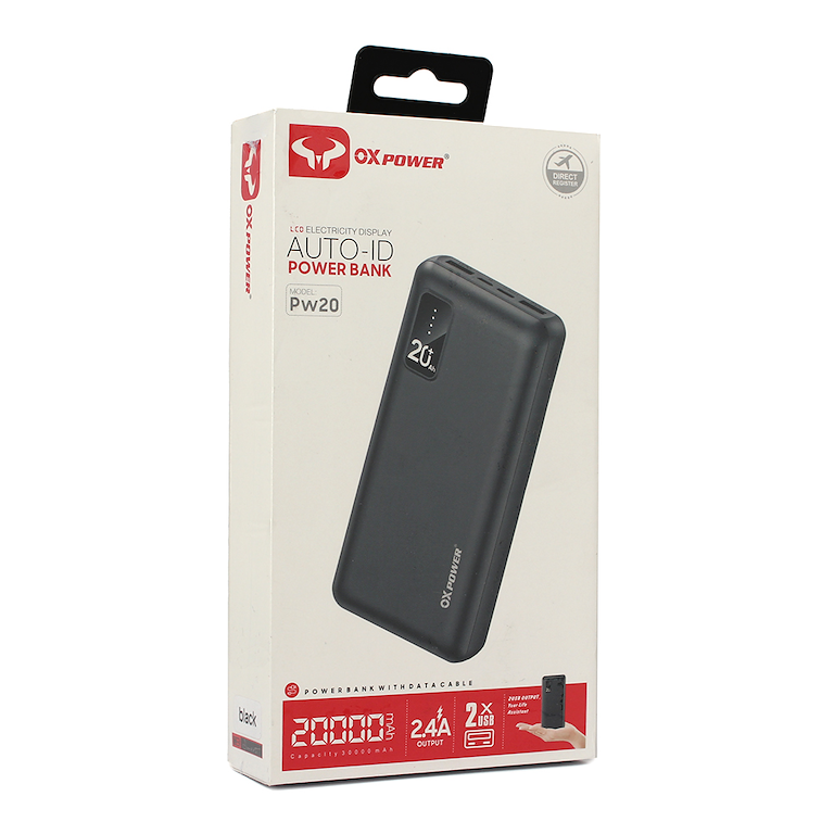 Univerzalna Back Up Baterija prenosiva baterija Oxpower PW20 20000 mAh bela
