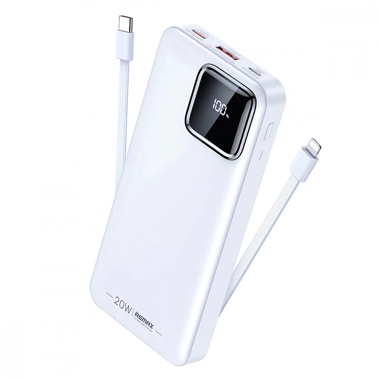 Univerzalna Back Up Baterija prenosiva baterija REMAX Suji Series RPP-513 20W+22.5W PD+QC 20000mAh bela