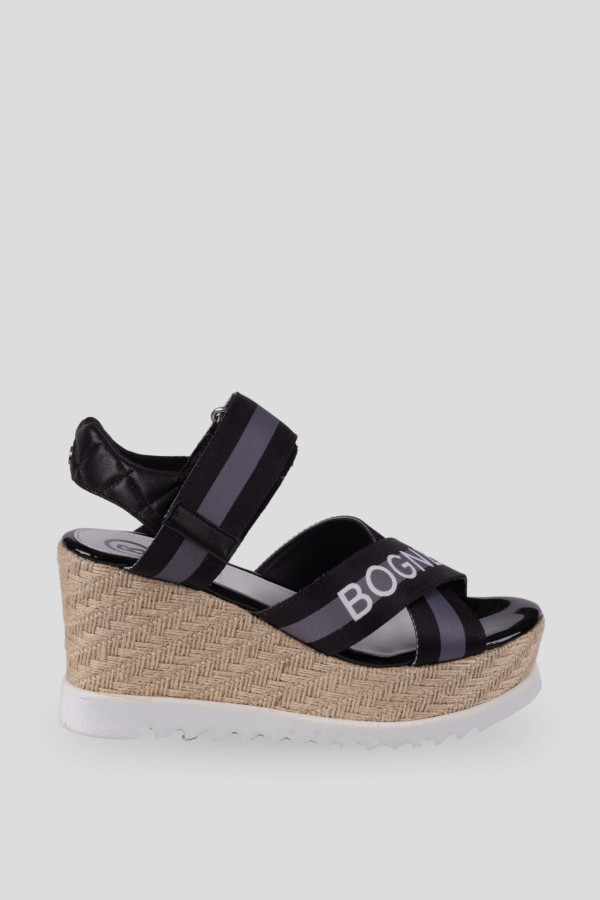 BOGNER ŽENSKE PAPUČE BIARRITZ 1B 62 CRNO BELO ZELENA