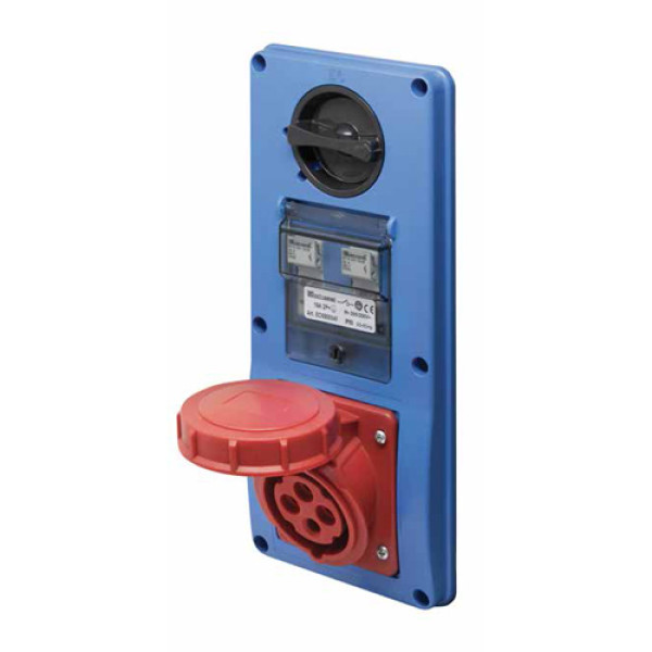 EC690 VERT.SOCKET 2P+E 16A SWITCH&FUSE HOLDER IP44