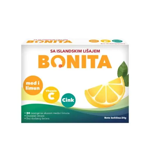 Bonita Lozenge za grlo Bonita med i limun 24 lozenge