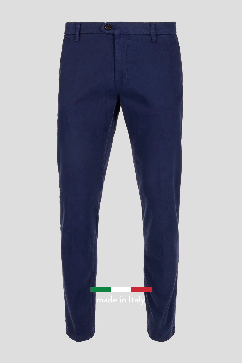 Plave pantalone od twill pamuka slim kroja