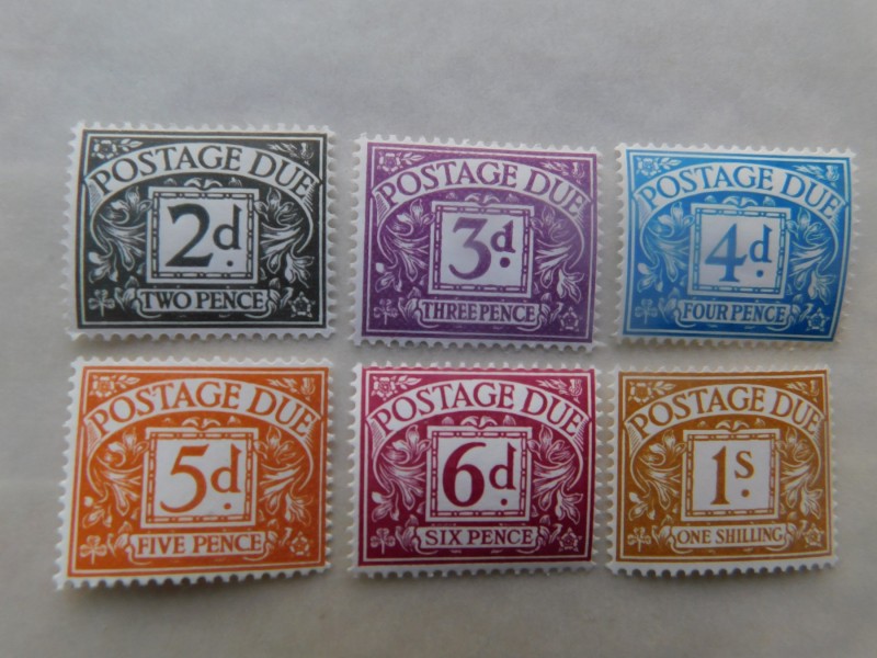 UK POSTAGE DUE 1968 KOMPLET ČISTA SERIJA