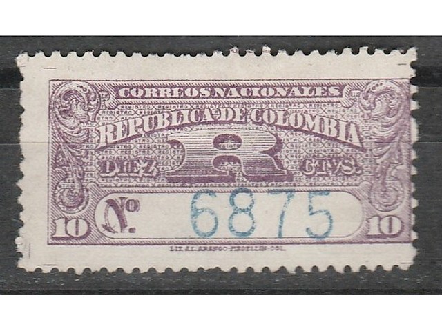 Kolumbija, Colombia-1904 - Registration Stamp - MNG