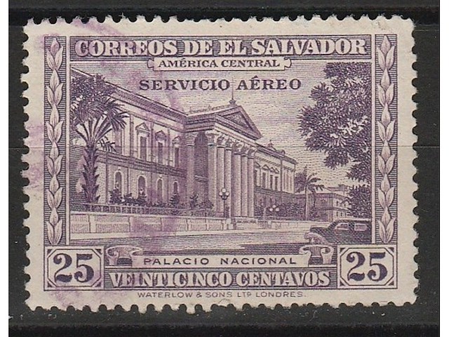 El Salvador-1945-National Palace-25 c - Salvadoran cent