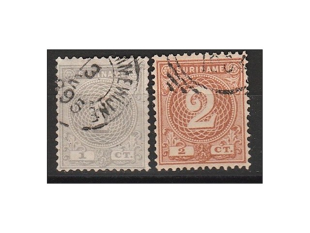 Suriname - 1890 - 1, 2 - Surinamese cent