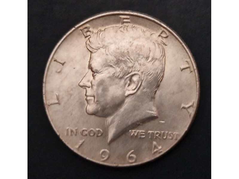 1964 ½ Dollar "Kennedy Half Dollar" Srebro 0.900