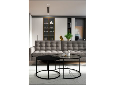 HANAH HOME Sto za dnevnu sobu Kyoto Transparent Black