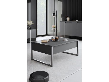 HANAH HOME Sto za dnevnu sobu Luxe Anthracite Silver