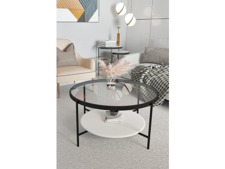 HANAH HOME Sto za dnevnu sobu Oslo Transparent White