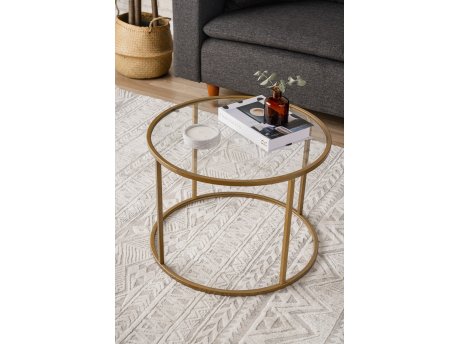 HANAH HOME Sto za dnevnu sobu Berlin Gold 60