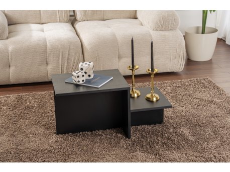 HANAH HOME Sto za dnevnu sobu Harmony Wood Black