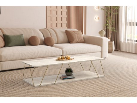 HANAH HOME Sto za dnevnu sobu Labranda Gold Travertine