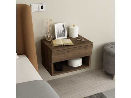 HANAH HOME Noćni stočić Rıbes Walnut