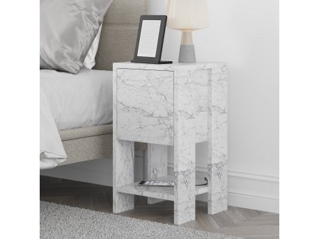 HANAH HOME Noćni stočić Ema Carrara Marble