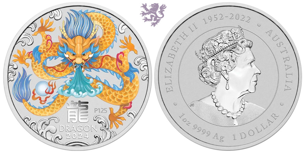 1oz, 2024. Year of the Dragon