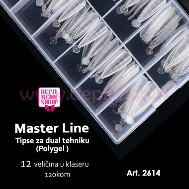 Polygel TIPSE ZA DUAL FORMU - STILETO Master line art.2614