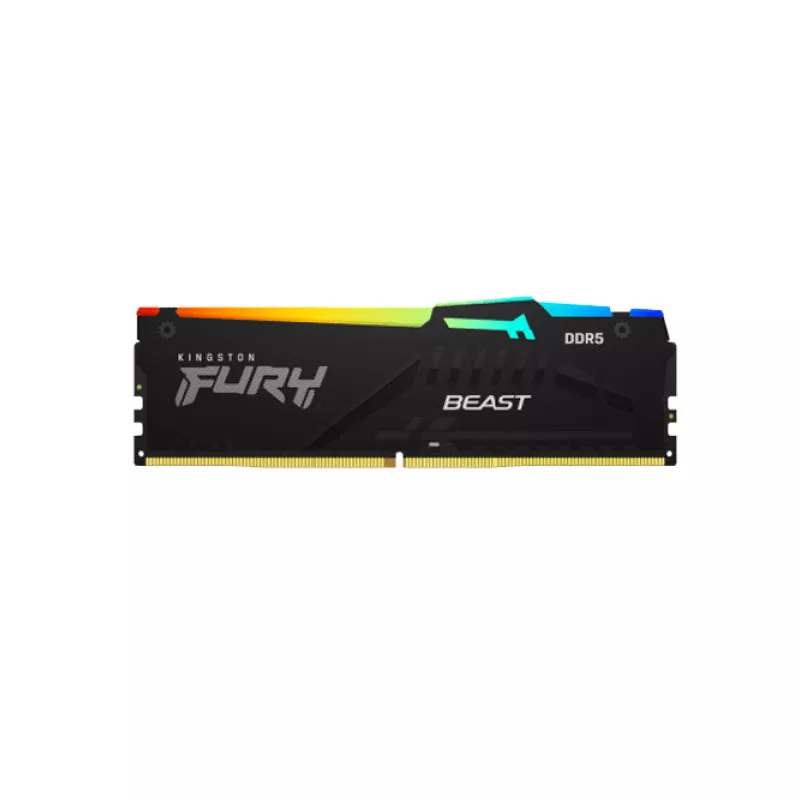 RAM DDR5 32GB 5200MT/s Kingston Fury Beast RGB Black KF552C40BBA-32