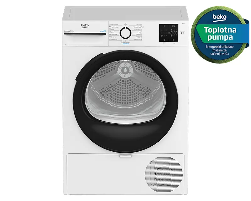 BEKO Mašina za sušenje veša BM3T37239WB, 7kg, toplotna pumpa, Bela