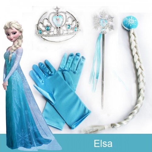 Frozen Set za princezu - Kruna,Čarobni štapić,Pletenica, Rukavice!