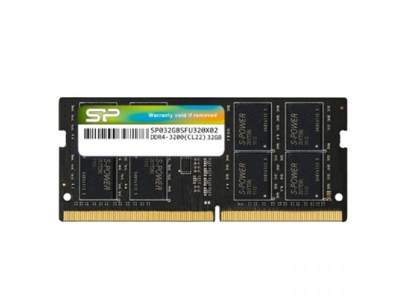 SILICON POWER SODIMM DDR4, 32GB, 3200MHz SP032GBSFU320X02