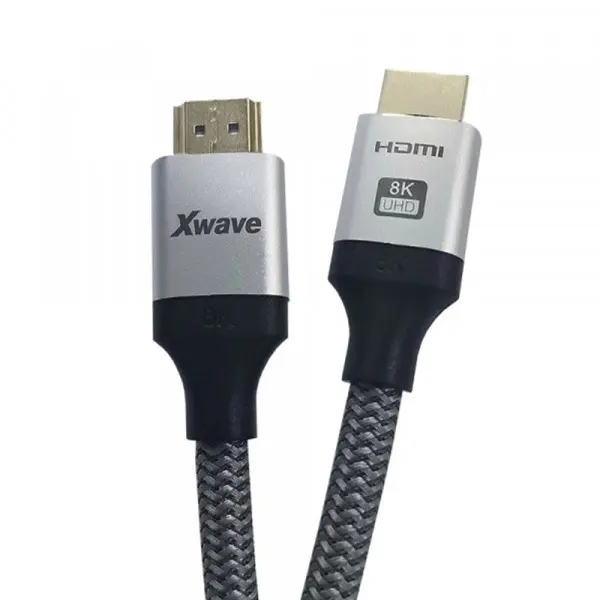 Xwave 145737 HDMI Kabl, 2.1, 8K, HDR, 8+30AWG, CU, 144B OD6.8MM, Upleten, Pozlaćeni konektori, Blister, 3m, Crni