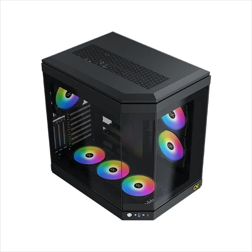 KSIGMATEK Case Atk Mid-Tover Cubi Black V/3Kstg, 6Ks120 mm Z20A Argb Galaki Ii