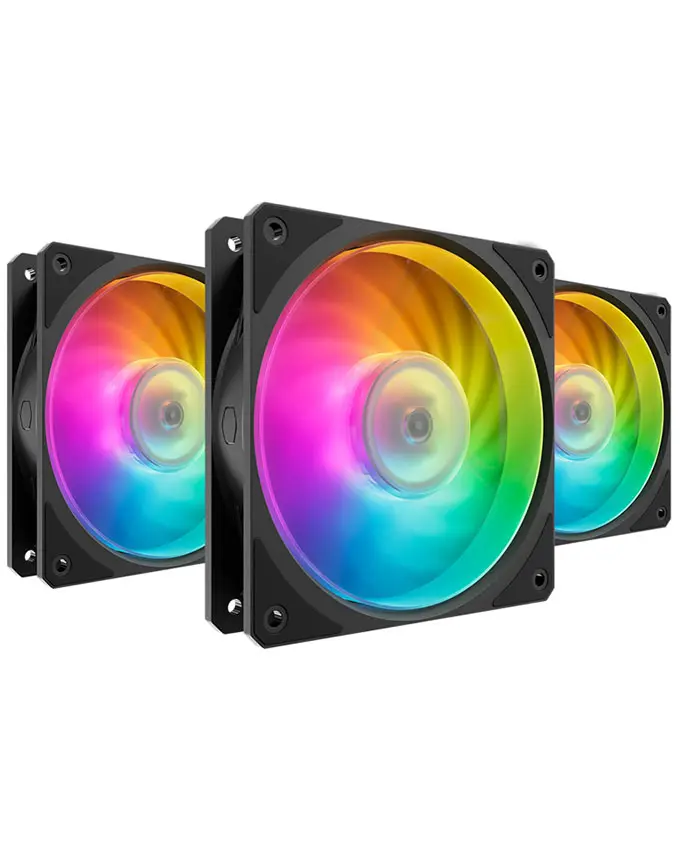 COOLER MASTER Ventilator Mobius 120P ARGB 3-pack kit MFZ-M2DN-243P2-R1, Crni