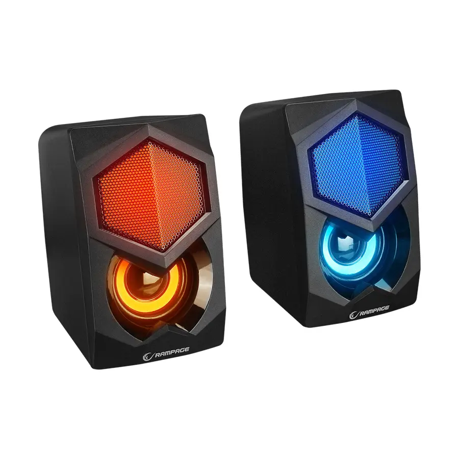 Rampage Speakers 2.0 gaming, crni