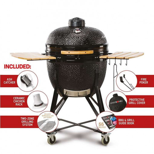 Keramički roštilj Kamado Bono Limited 64cm - Black