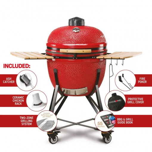 Keramički roštilj Kamado Bono Limited 64cm - Red