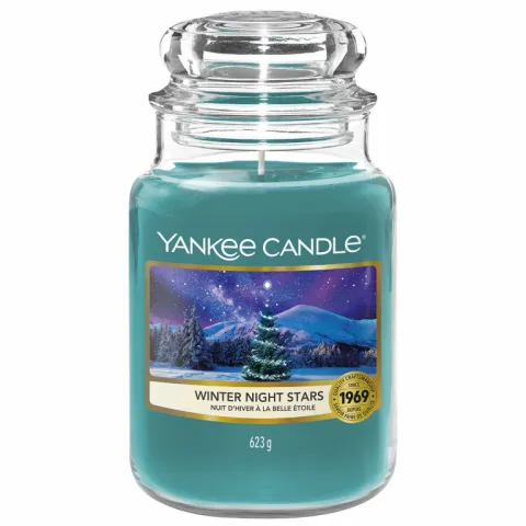 Winter Night Stars - Yankee Candle mirisna sveća L (citrus, eukaliptu, mošus, amber...)