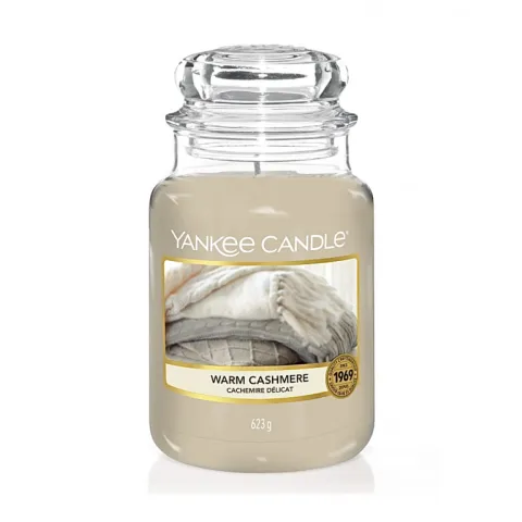 Warm Cashmere - Yankee Candle mirisna sveća L (kašmir, sandalovina, mošus, pačuli, vanila)